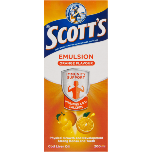 Scott's Emulsion Cod Liver Oil Orange 200ml - First-Chem Pharmacy
