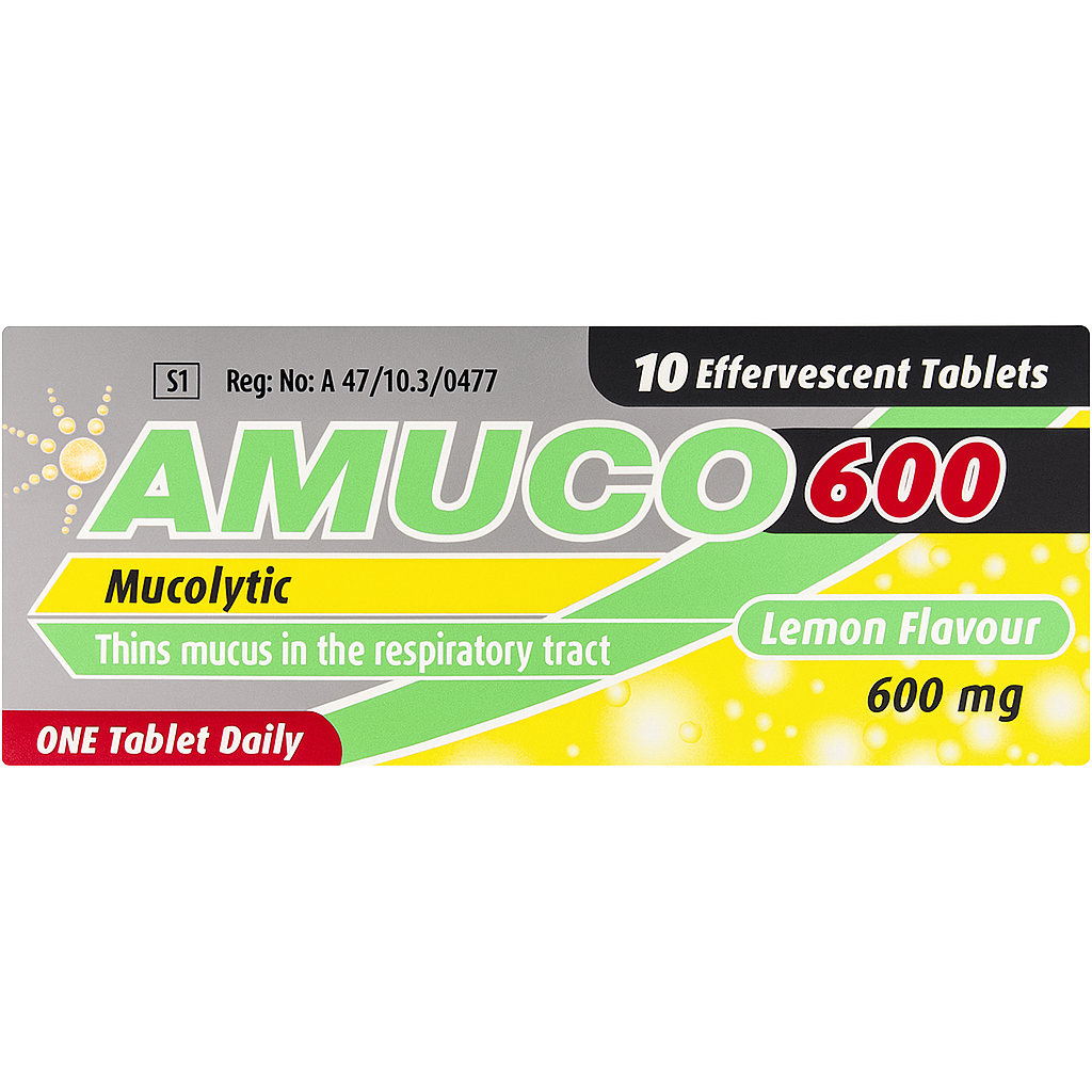 Amuco Effervescent Tablets 600mg 10s - First-Chem Pharmacy