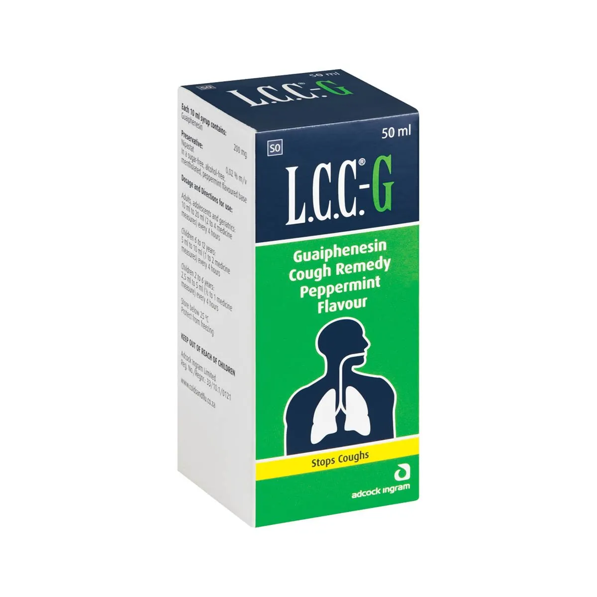 Lcc-g Cough Remedy Guaiphenesin Peppermint 50ml - First-Chem Pharmacy