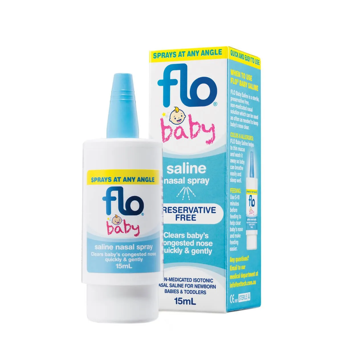 Flo Baby Saline Plus Nasal Spray 15ml - First-Chem Pharmacy