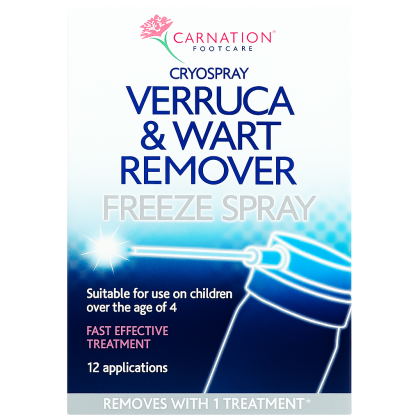 Carnation Cryospray Verruca and Wart Remover Freeze Spray 12 ...