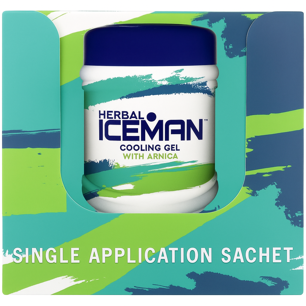 Ice Man Herbal Sachets 25ml – Powerful Cooling Relief for Sore Muscles ...